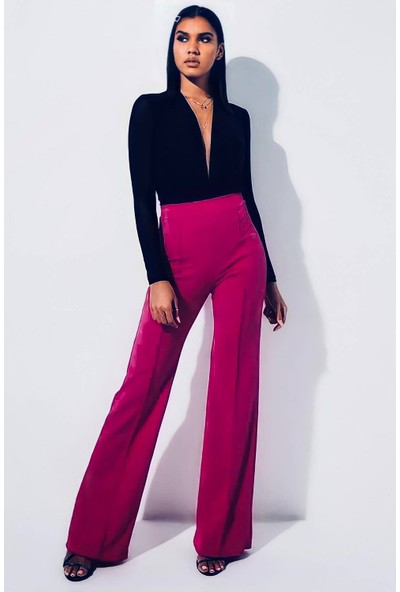 Kadın Fuşya Kumaş Pantolon Kadın Fuşya Kumaş Pantolon