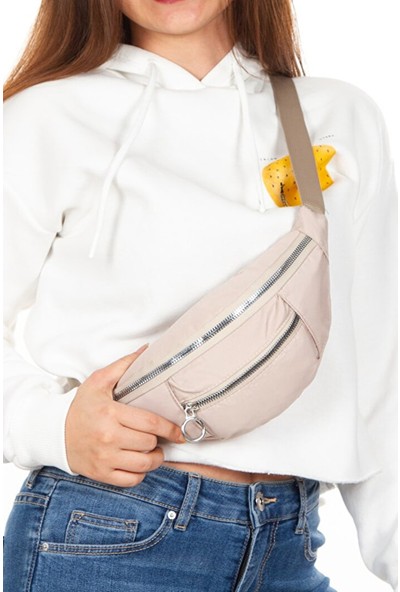 Avca Av A Dos Bej Kadın Bel Çantası Çapraz Günlük Göğüs Çanta Bodybag