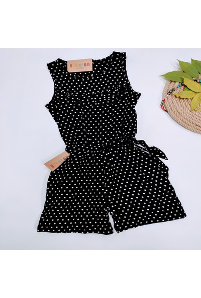 Biberon Çocuk Giyim Damla Puantiyeli Şort Tulum