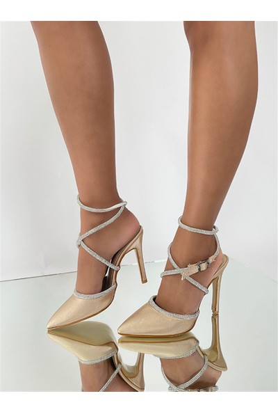 Anna Bej Taşlı Bilek Bağlı Kadın Ayakkabı