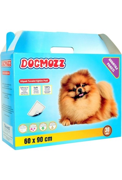 DogMozz Premium Köpek Tuvalet Çiş Eğitim Pedi Yapışkan Bantlı 60X90 cm 30LU Paket x 2 Adet DogMozz Premium Köpek Tuvalet Çiş Eğitim Pedi Yapışkan Bantlı 60X90 cm 30LU Paket x 2 Adet