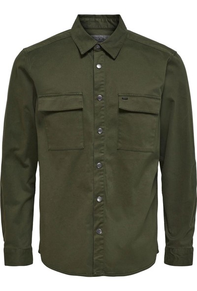 Only & Sons Erkek Haki Ceket Cargo Surchemıse 22020742