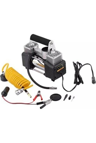 Niken Çift Silindirli Çakmaklık Girişli 150 Psi Profesyonel Hava Kompresörü Çantalı