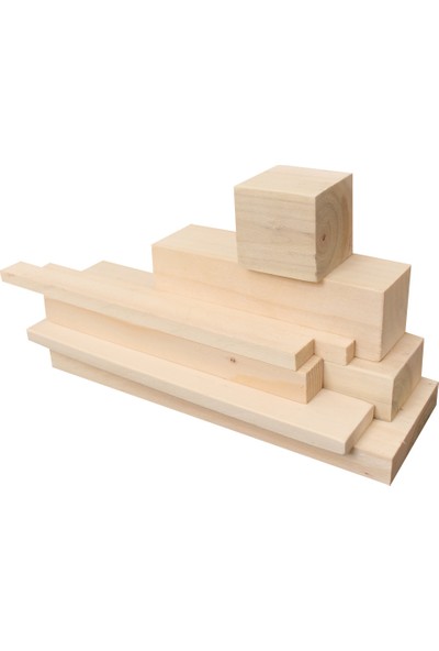 Ecs Kavak 1X5X100 cm (6 Adet) Ahşap Çıta Taslak Tahta Planyalı Kereste