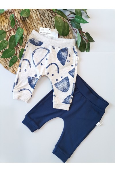 Tongs Baskılı Erkek Bebek %100 Pamuk 2'li Pijama (Tek Alt)