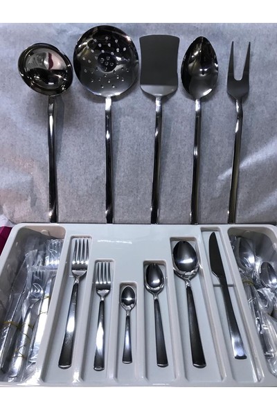 Kardelen Zümrüt 77 Parça 12 Kisilik Kaşık Çatal Bıçak Seti