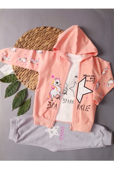 Murat Baby Unıcorn Baskılı 3'lü Takım
