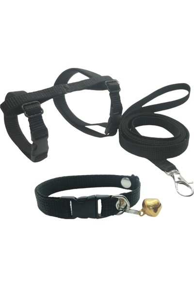 Albayrak Pet Kedi Göğüs Tasması, Sevk Kayışı Gezdirme ve Boyun Tasması 3lü Set