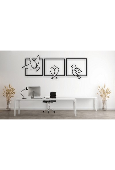 Qayra Dekor Qayradekor Dekoratif Kuşlar 3 Adet
