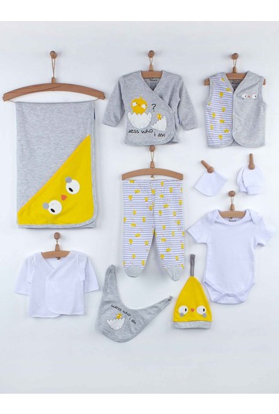 Miniworld Unisex Bebek Civciv 10'lu Hastane Çıkışı Zıbın Seti