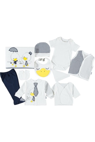 Miniworld Erkek Bebek Kravatlı Ördek 10'lu Hastane Çıkışı Zıbın Seti Miniworld Erkek Bebek Kravatlı Ördek 10'lu Hastane Çıkışı Zıbın Seti