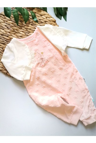 Tongs Kız Bebek Ayı Detaylı Sahte Yelekli Tulum Tongs Kız Bebek Ayı Detaylı Sahte Yelekli Tulum