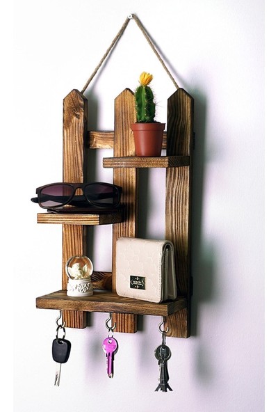 Armir Dekoratif Ahşap Anahtarlık 40 cm x 23 cm x 8 cm