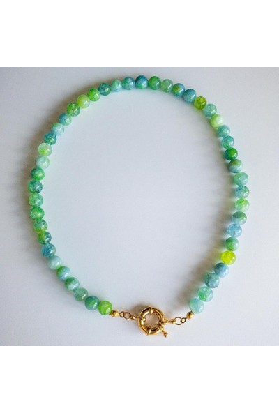 T-Design Yosunlu Akik Taşı Kolye