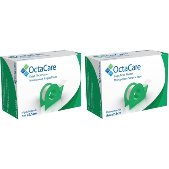 Octacare Octamed C2502 Tıbbi Kağıt Flaster 5m x 2,5cm 2 Adet Fiyatı