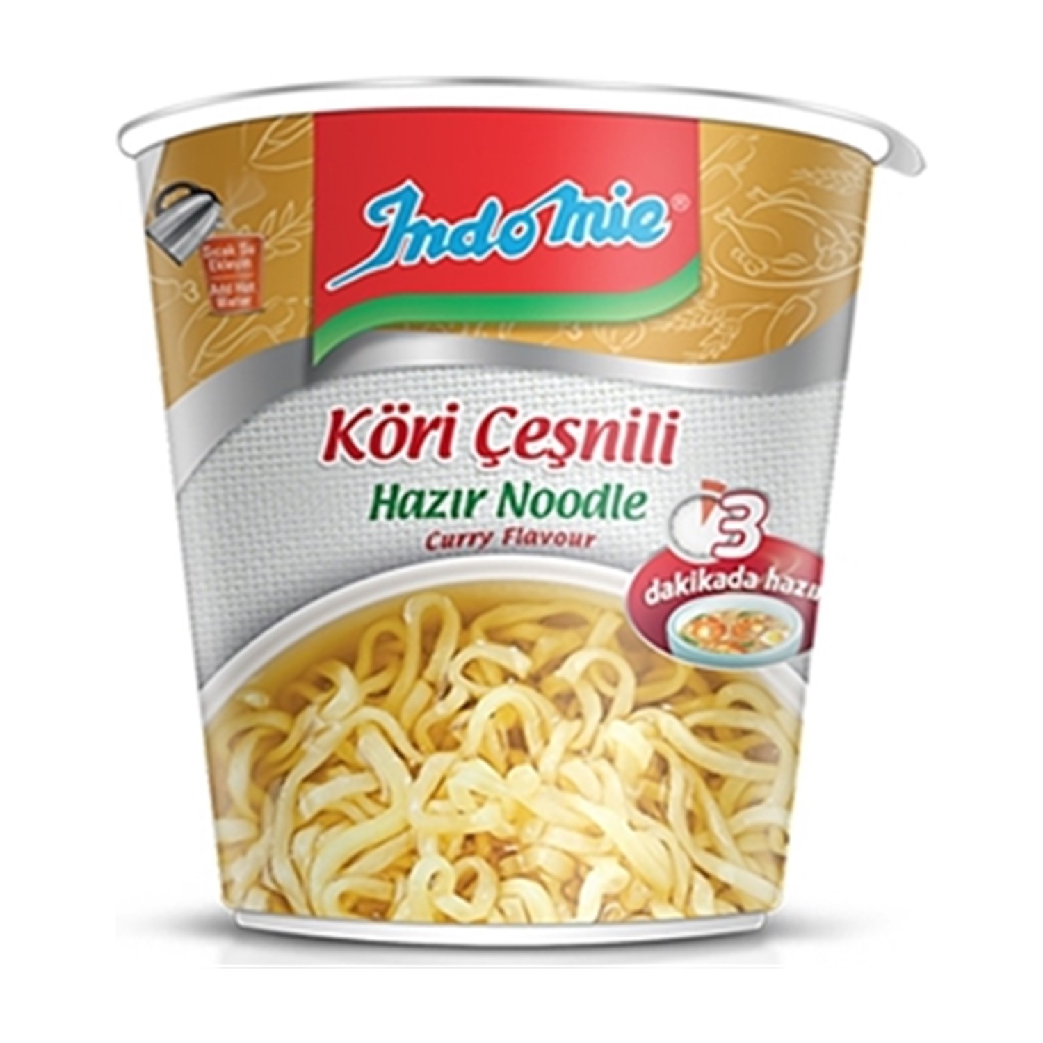 Indomie Köri Çeşnili Hazır Bardak Noodle 60 gr Fiyatı