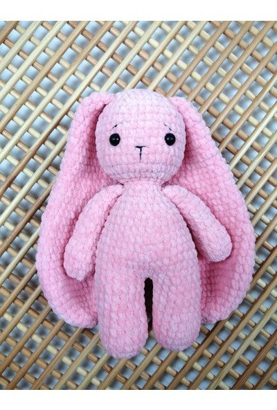 Arya Kids Kız Bebek Yıkanabilir Kadife Uyku Arkadaşı Tavşan Amigurumi Oyuncak