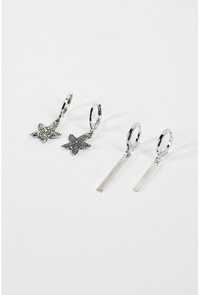 New Obsessions 4'lü Yıldız Sallantılı Küpe Seti