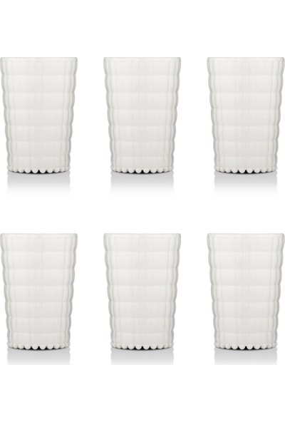 Sue Allegra Beyaz Kısa Bardak 6 Lı Set