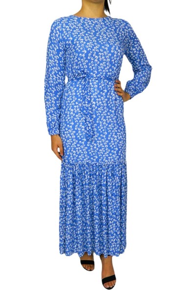 Tek Kadın Empirme Çiçekli Elbise TKM1453