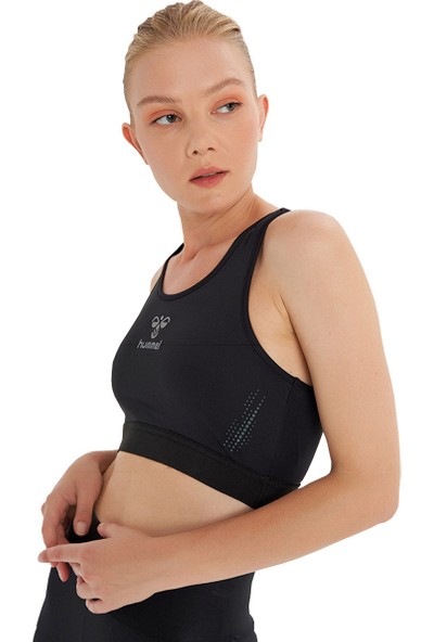 Hummel 911517-2001 Slim Fit Düz SiyahKadın Sporcu Sütyeni
