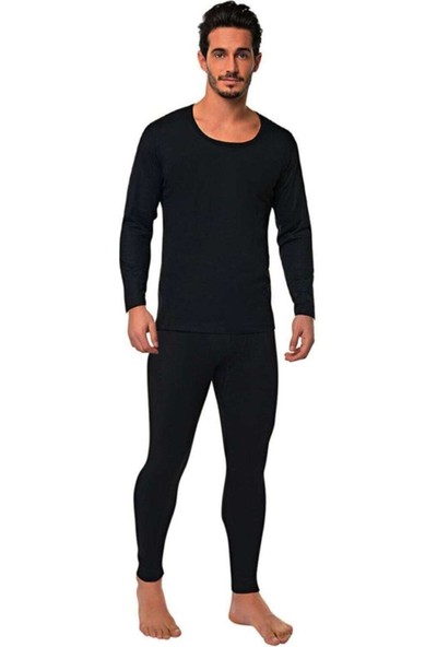 Tutku Erkek Kışlık Termal Sıcak Tutan Tayt Fanila Takım Set Siyah