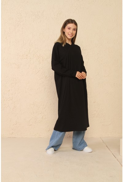 Tamodji V Yaka Biye Detaylı Kimono Elbise