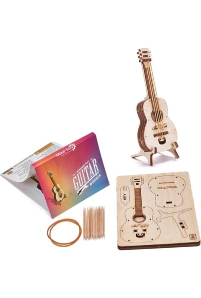 KL Kendin Yap Hobi Meraklısına Özel Ahşap LEGO 3D Hareketli Mini Gitar Hediyelik KL Kendin Yap Hobi Meraklısına Özel Ahşap LEGO 3D Hareketli Mini Gitar Hediyelik