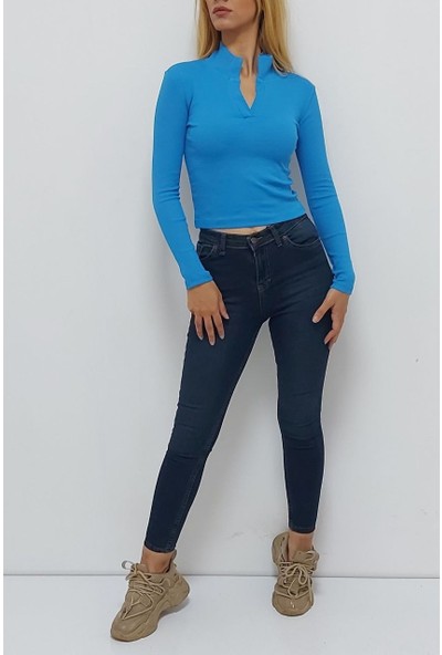 İnobag Polo Yaka Kazak Mavi