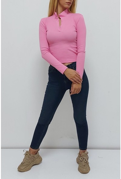 İnobag Polo Yaka Kazak Pembe