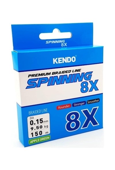 kendo Spinning 8x Fighting 150 mt Örgü Ip (Apple Green) 0,13 mm kendo Spinning 8x Fighting 150 mt Örgü Ip (Apple Green) 0,13 mm