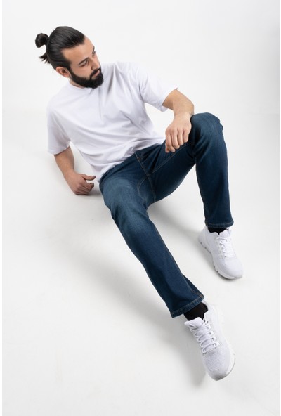 Zeki Özer Erkek Koyu Lacivert Normal Bel Jean