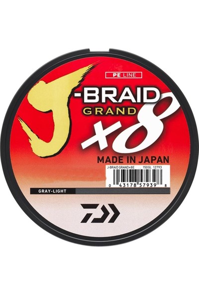 Daiwa J-Braid Grand X8 Gray-Light Ip Olta Misinası 135 mt