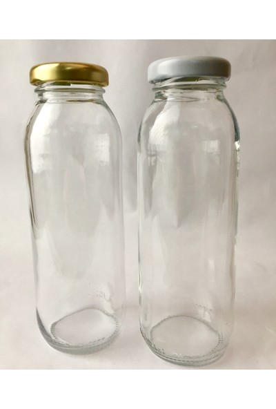 Camcazım 250 cc Cam Meyve Suyu Şişesi Kapaklı - 40 Adet - 250 ml Gazsız Meyve Suyu Şişesi