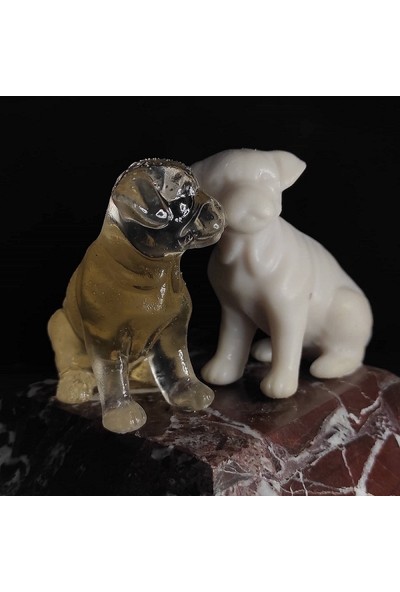 Ikili Yavru Köpek Dekoratif Heykelcikler (Beyaz&saydam) Ikili Yavru Köpek Dekoratif Heykelcikler (Beyaz&saydam)