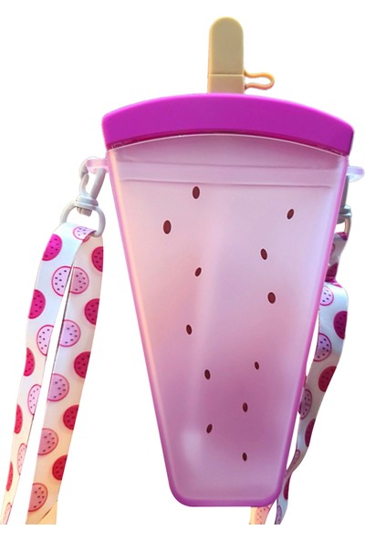 320ML Pratik Içme Saman Şişesi Dışarıda Meyve Baskı Popsicles Cup Taşıma Kolay Açık 320ML Pratik Içme Saman Şişesi Dışarıda Meyve Baskı Popsicles Cup Taşıma Kolay Açık