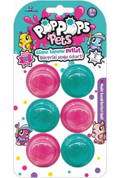 Tuuverse YL040041 Samatlı, Pop Pops Pets Slime 6'lı / +5 Yaş Tuuverse YL040041 Samatlı, Pop Pops Pets Slime 6'lı / +5 Yaş