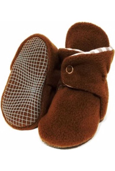 Sudeti Kaydırmaz Taban Bebek Pandufu Kahverengi Ilk Adım Ev Patik, Kreş Ayakkabı, Kahve