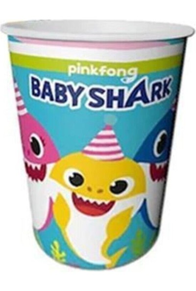 Tgr Home Baby Shark Lisanslı Karton Bardak ( 8 Adet ) Tgr Home Baby Shark Lisanslı Karton Bardak ( 8 Adet )