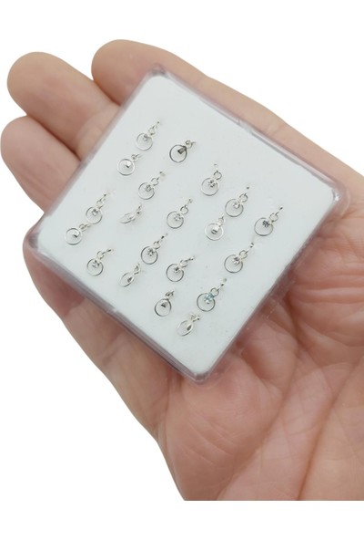 Mykonsept Zirkon Taşlı 925 Ayar Gümüş Hızma 20 Adet