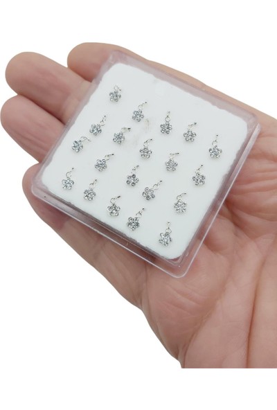 Mykonsept Zirkon Taşlı 925 Ayar Gümüş Hızma 20 Adet