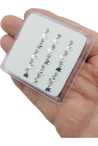 Mykonsept Zirkon Taşlı 925 Ayar Gümüş Hızma 15 Adet