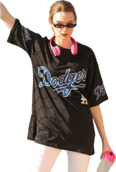 İnobag Dodgers Baskılı Tişört Siyah