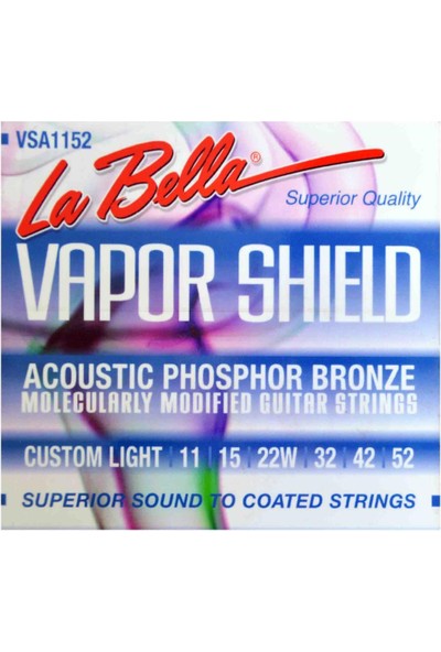 melekstore Akustik Gitar Teli Labella Vapor Shıeld VSA1152