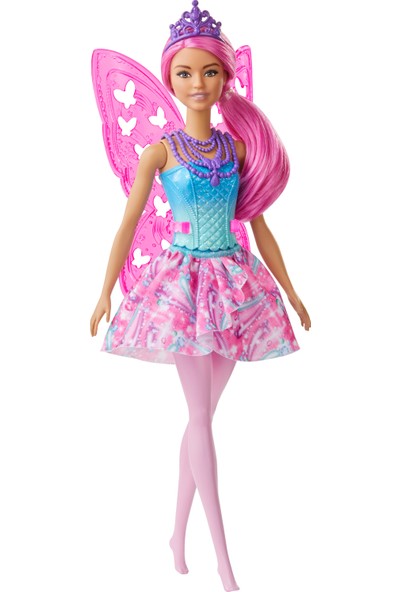 Barbie Dreamtopia Peri Bebekler - Mavi, Pembe Elbiseli, Pembe Saçlı GJJ99 Barbie Dreamtopia Peri Bebekler - Mavi, Pembe Elbiseli, Pembe Saçlı GJJ99