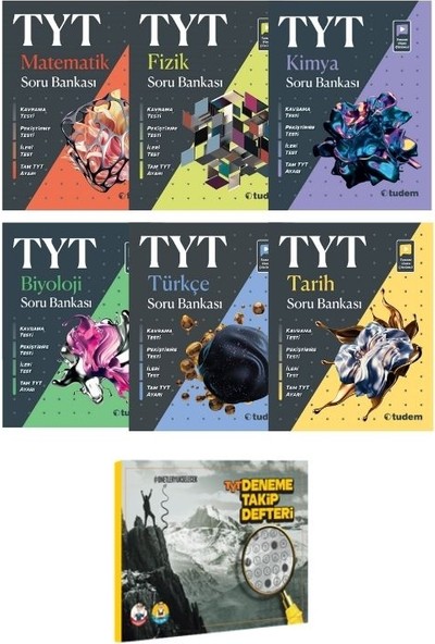 Tudem Yayınları TYT Matematik Fizik Kimya Biyoloji Türkçe Tarih Soru B.takip Defteri Tudem Yayınları TYT Matematik Fizik Kimya Biyoloji Türkçe Tarih Soru B.takip Defteri