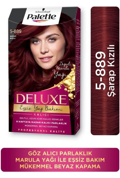 Palette Deluxe 5-889 Şarap Kızılı Saç Boyası