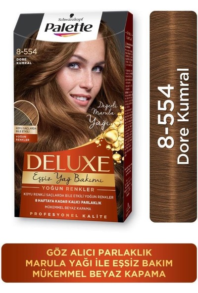 Schwarzkopf Palette Deluxe Yoğun Renkler 8-554 Dore Kumral Saç Boyası Schwarzkopf Palette Deluxe Yoğun Renkler 8-554 Dore Kumral Saç Boyası