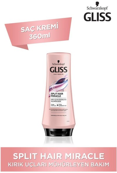 Gliss Schwarzkopf Glıss Splıt Hair Mıracle Saç Kremi 360 ml Gliss Schwarzkopf Glıss Splıt Hair Mıracle Saç Kremi 360 ml