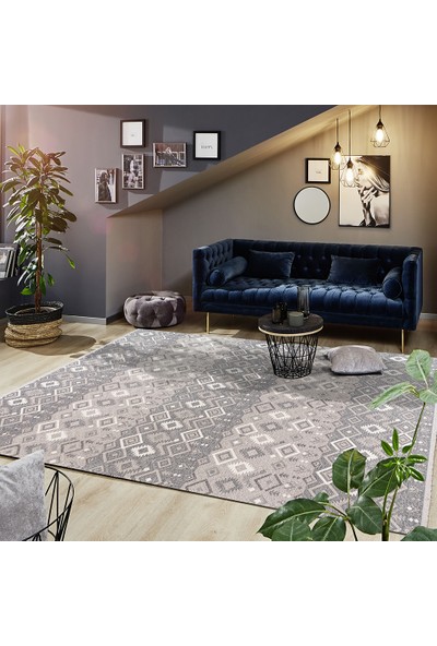 Estiva Home Modern Çift Taraflı Kilim Gri Oda Halısı Dores 121 Estiva Home Modern Çift Taraflı Kilim Gri Oda Halısı Dores 121